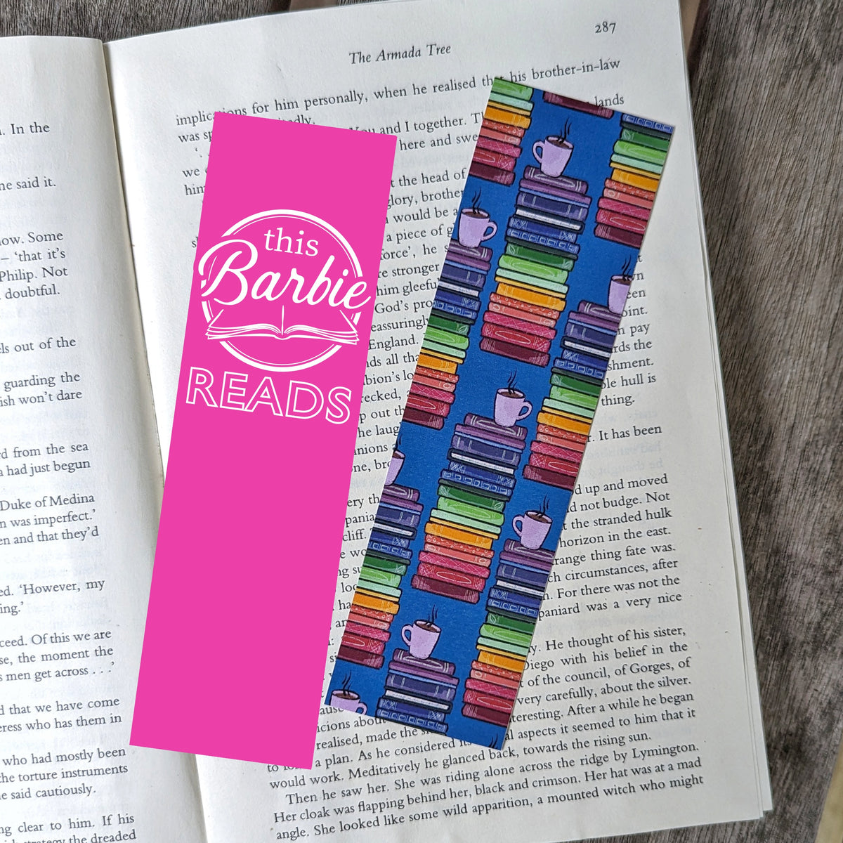 This Barbie Reads and Book Stack Pattern Bookmarks – SJWonderlandz